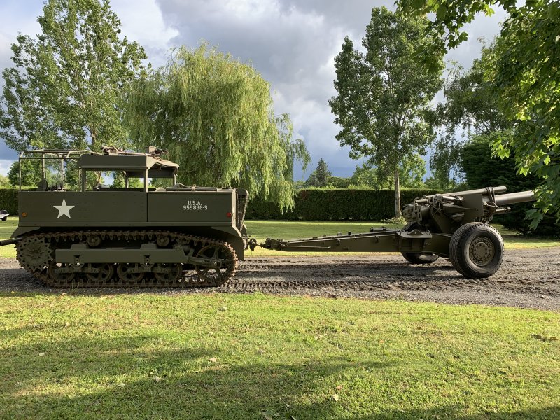 High Speed Tractor M5 and 155 Howitzer